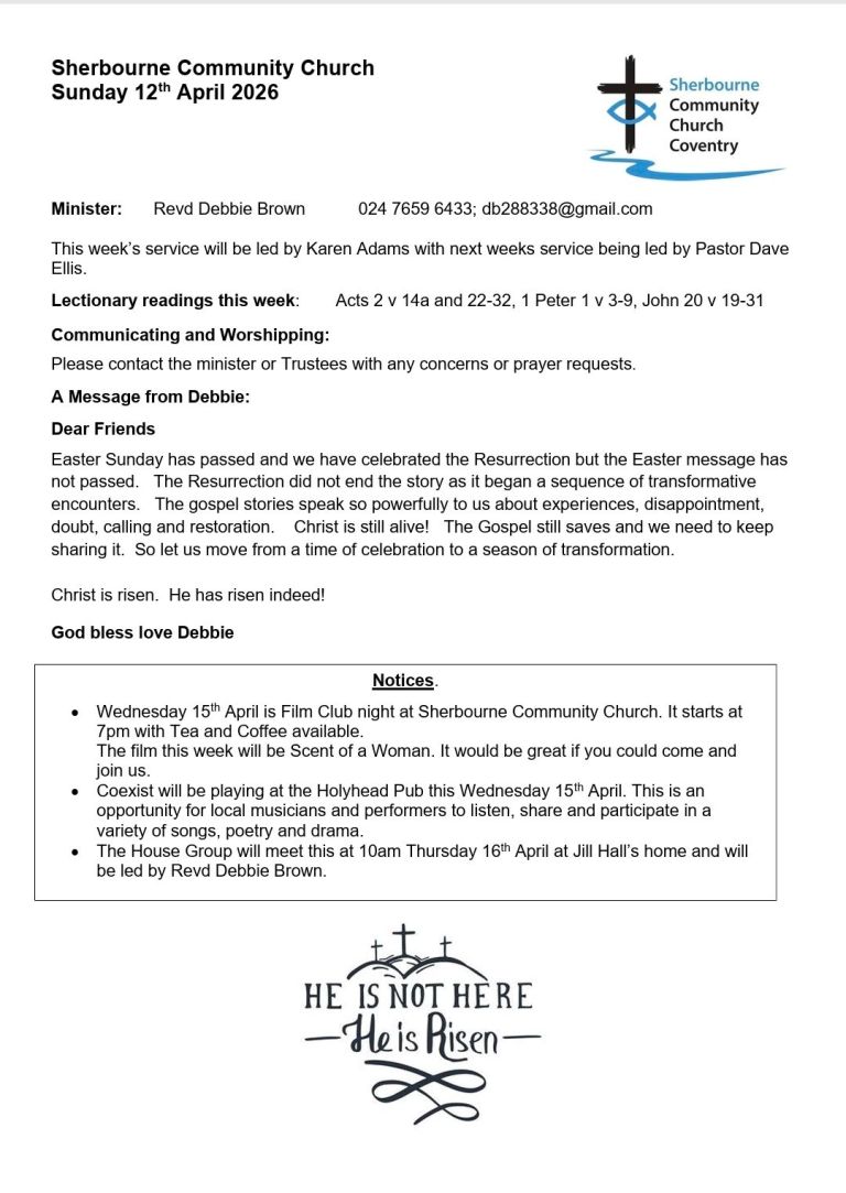Church Magazine – Sherbourne Community Church, Coventry